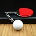 Table Tennis Racket Ball Miniature Charm Ping Pong Game Lover's Pendant ...
