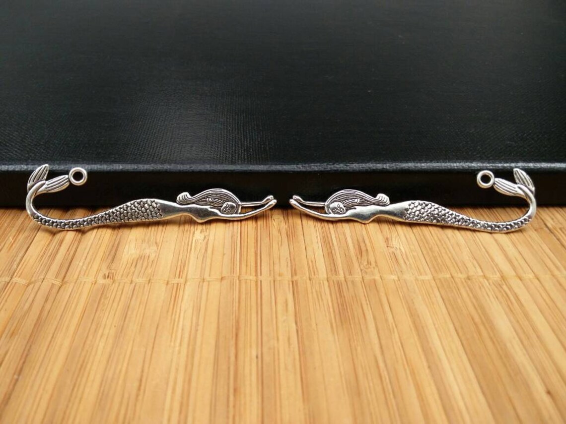 ONE Silver Mermaid Charm Woman Fish Pendant Half Woman Half | Etsy