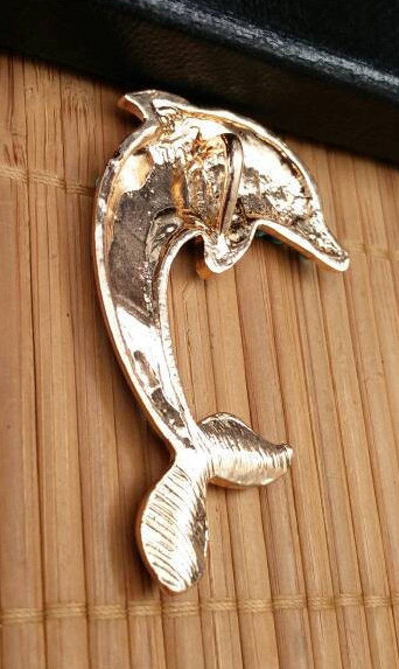 Beautiful Gold Multicolor Dolphin Enamel Pendant Charm DIY - Etsy