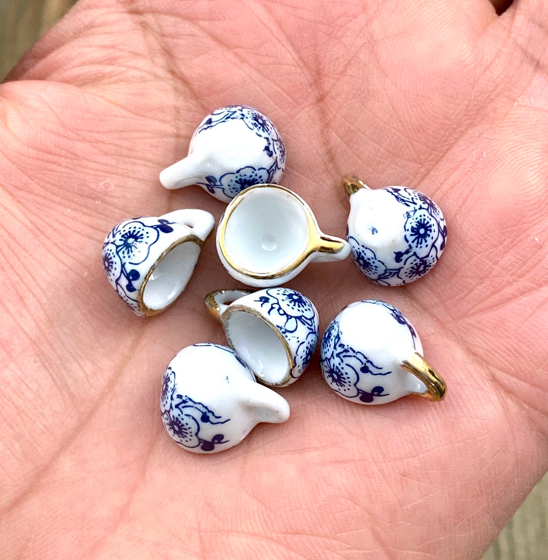 Tea Cup Ceramic Charm Porcelain Multicolor Teacup Miniature Doll House ...