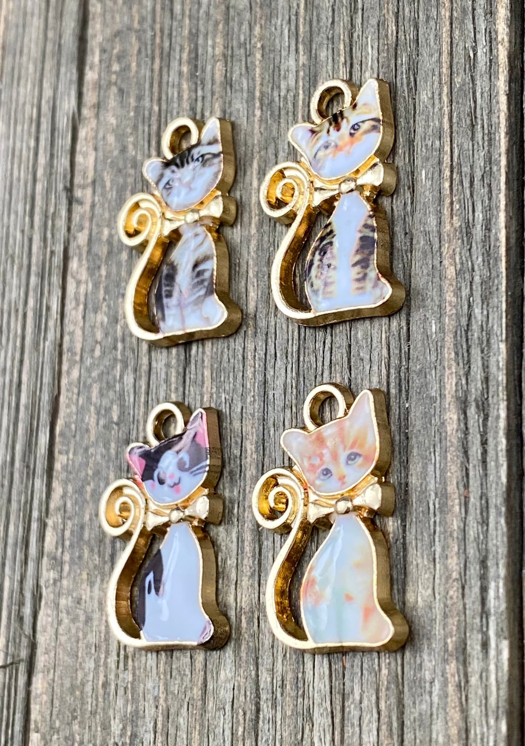 1 Cat Charm Animal Cute Kitten Pet Lovers Pendant DIY | Etsy