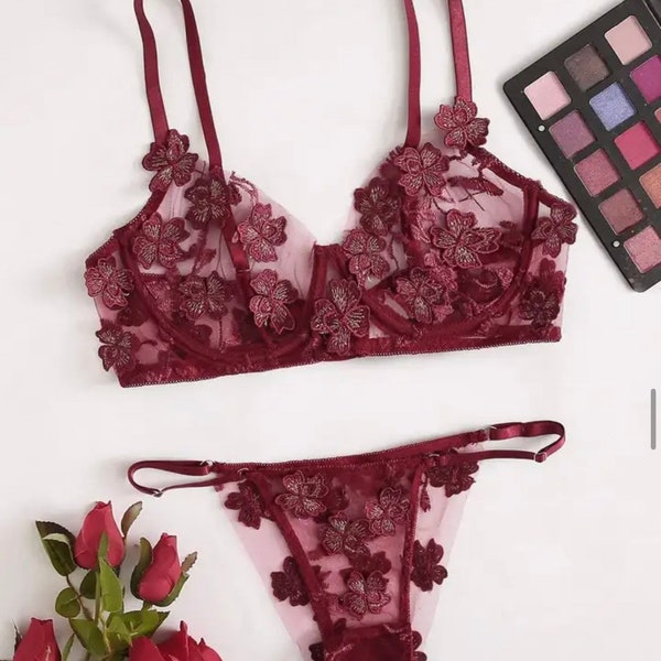 Buy Red Lingerie Online - Etsy