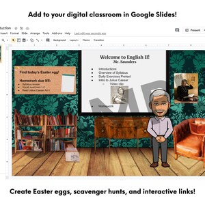 Digital Classroom Background | Add Your Own Bitmoji | Instant Download ...