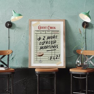 Guest Check Prints Trendy Receipt Guest Check Wall Art Retro Wall Art Retro Guest Check Espresso ...