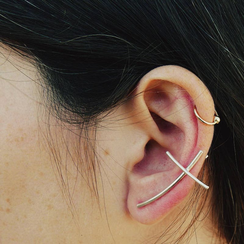 Cross Ear Cuff - Etsy