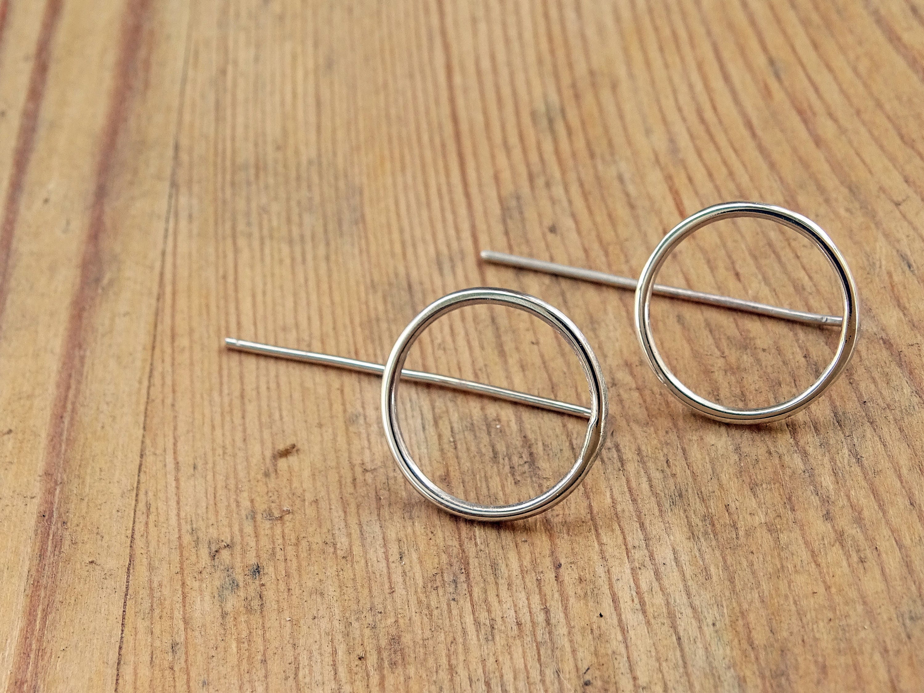 Circle Earring Simple Drop Earrings Round Earrings - Etsy