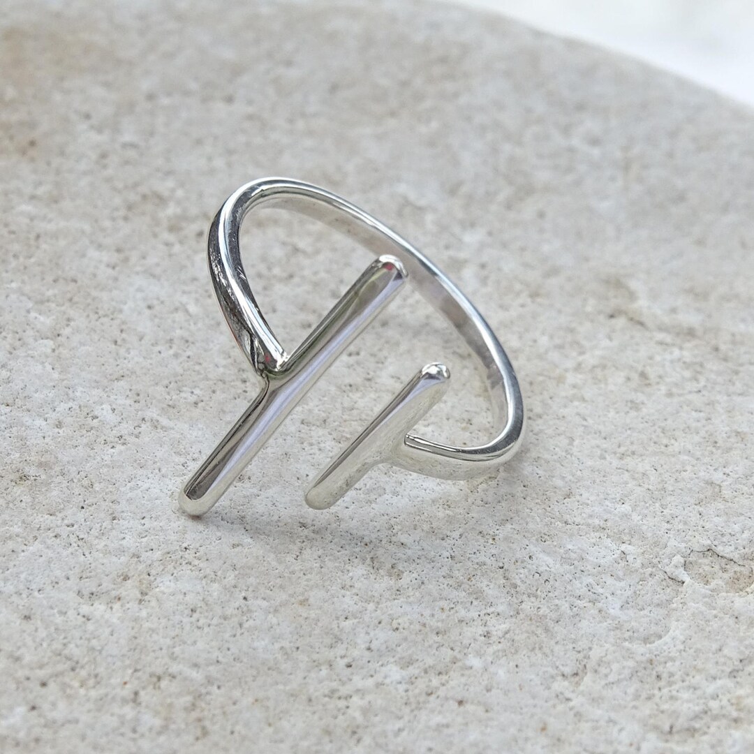 Parallel Bar Ring Parallel Lines Ring Geometric Ring Open Parallel ...