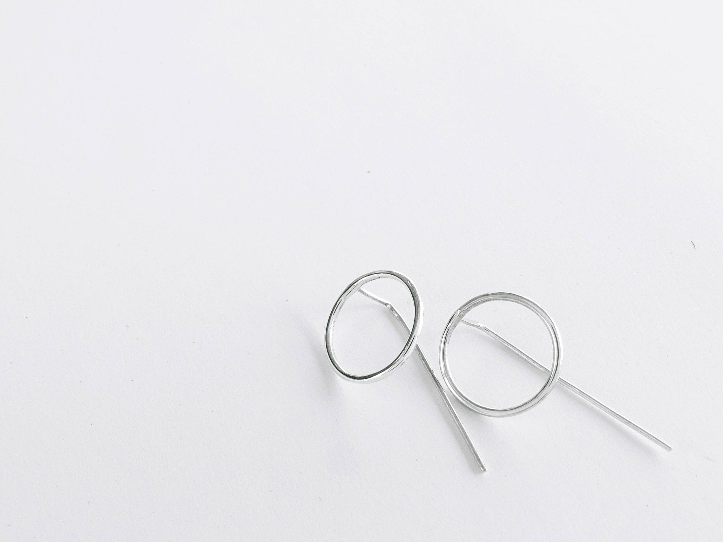 Circle Earring Simple Drop Earrings Round Earrings - Etsy