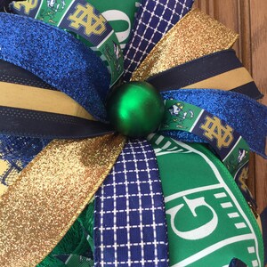 NOTRE DAME FOOTBALL Wreath, Football Wreath, Collegiate Football Wreath ...