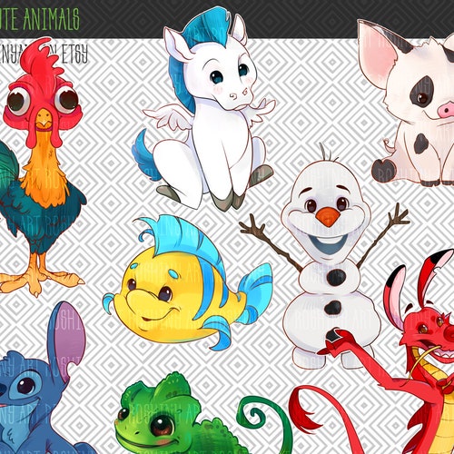 Cute Animals Clipart : Instant Download PNG File 300 Dpi | Etsy