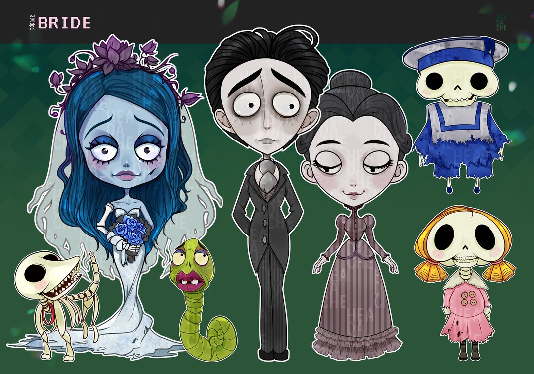 Halloween Wedding, Cute Bride Clipart, Halloween Clipart: Instant ...