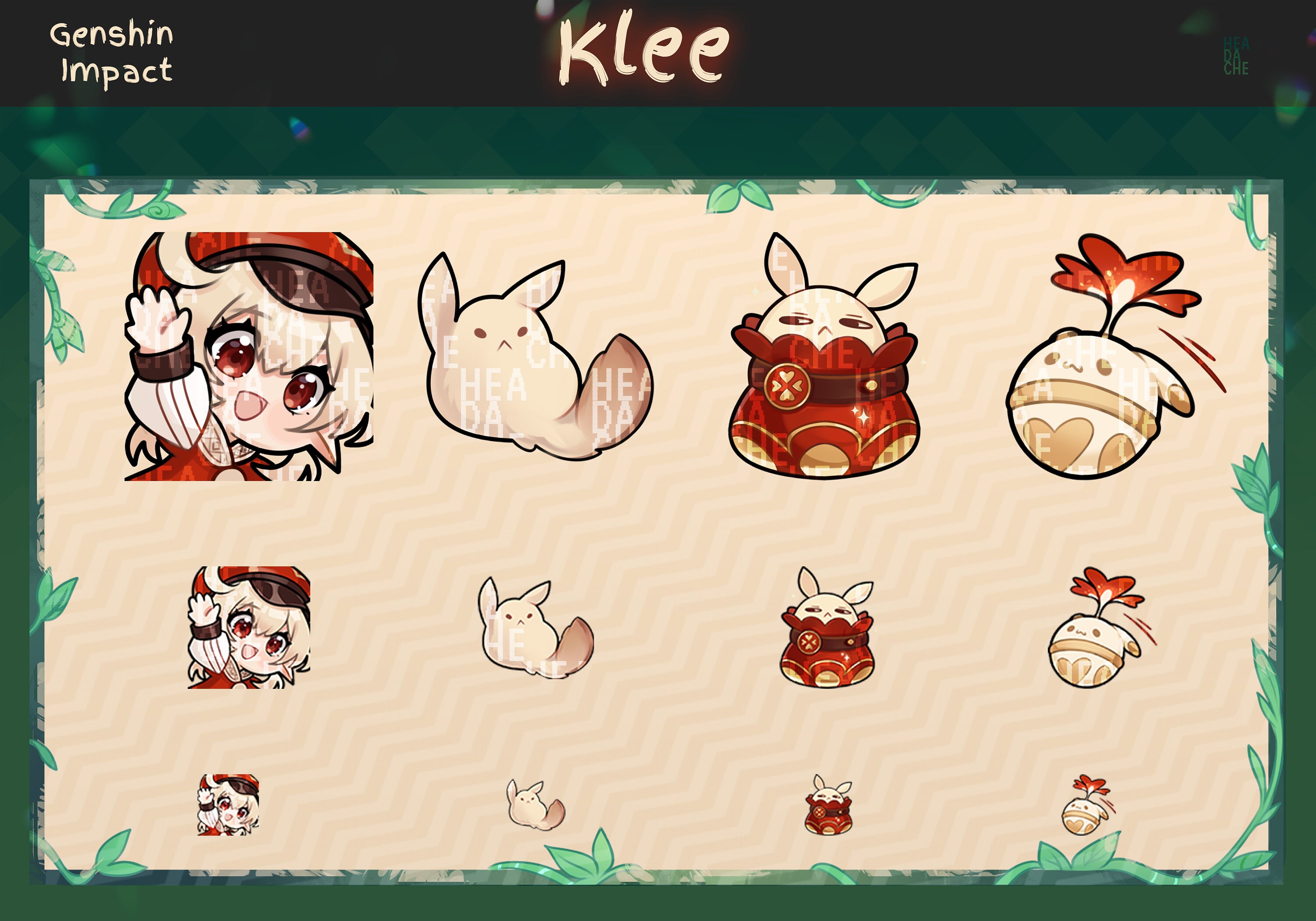 Klee Genshin Impact, Discord, Twitch Emotes, Emoji, Twitch Graphics - Etsy