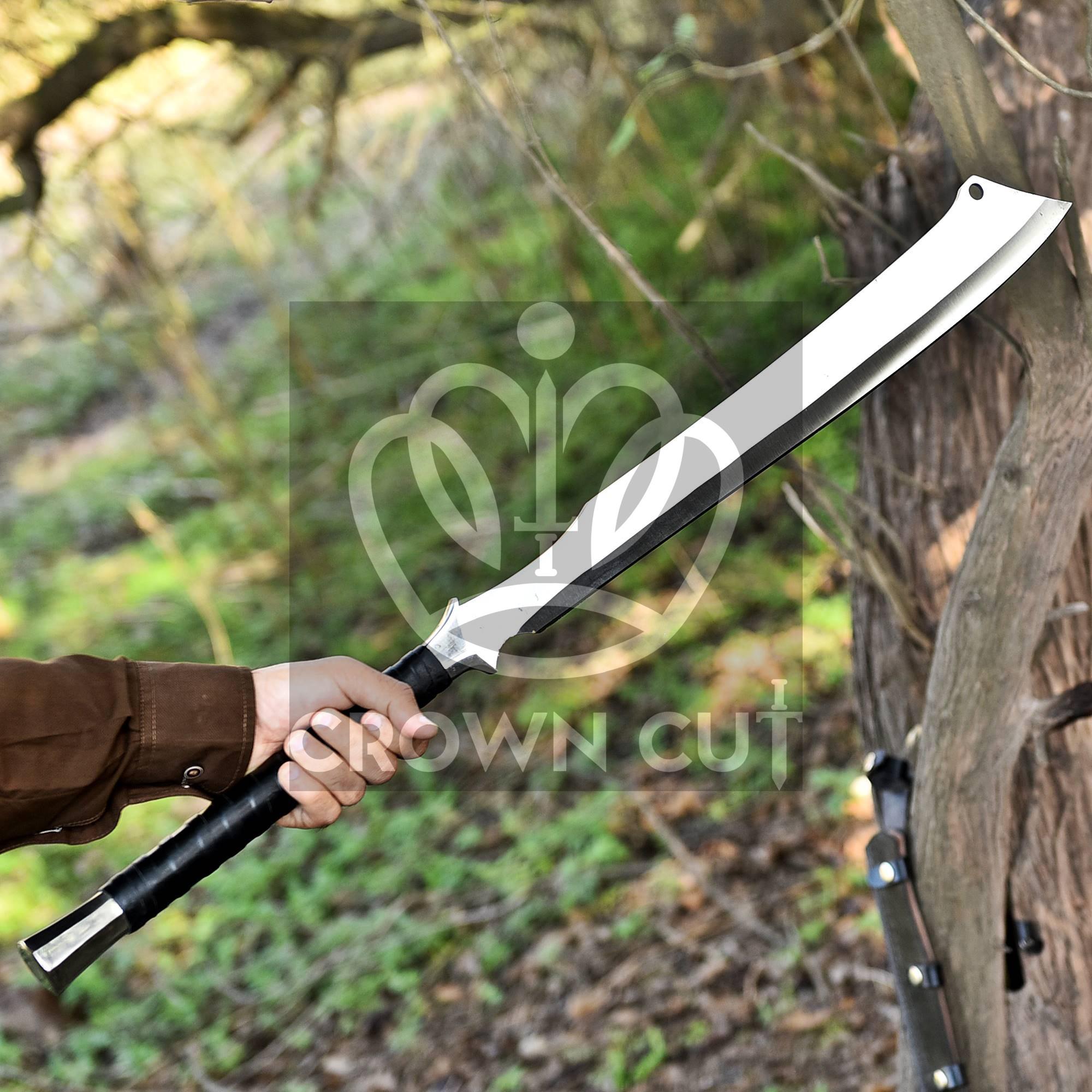 Hand Forged Carbon Steel Viking Machete With Leather Sheath - Etsy