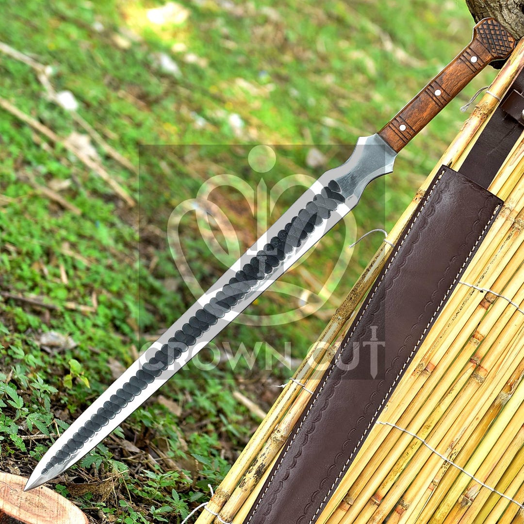 Hand Forged Carbon Steel Roman Gladius, Viking Sword, Leather Sheath - Etsy