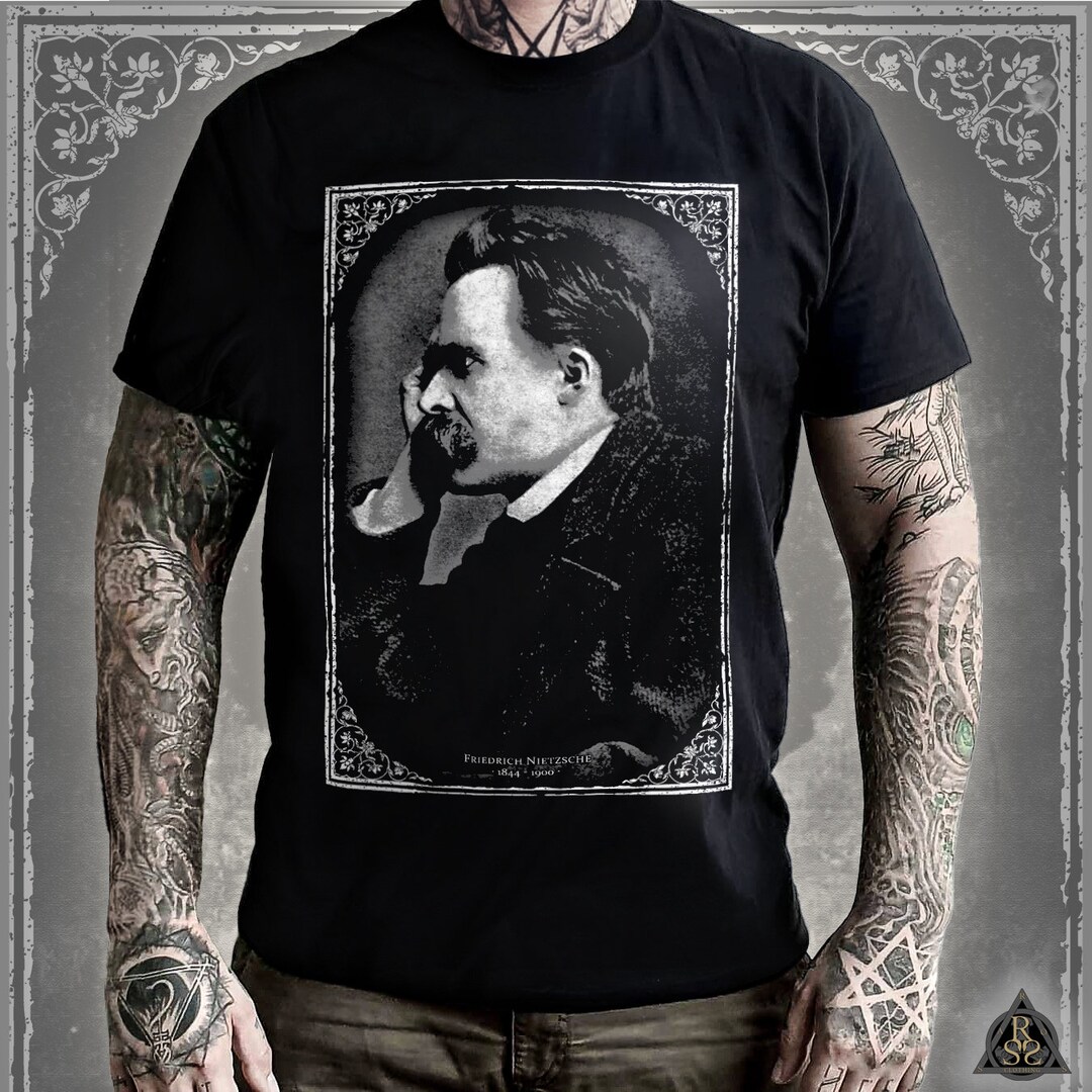 Friedrich Nietzsche Portrait T-shirt | Philosophy Quotes / Atheist ...