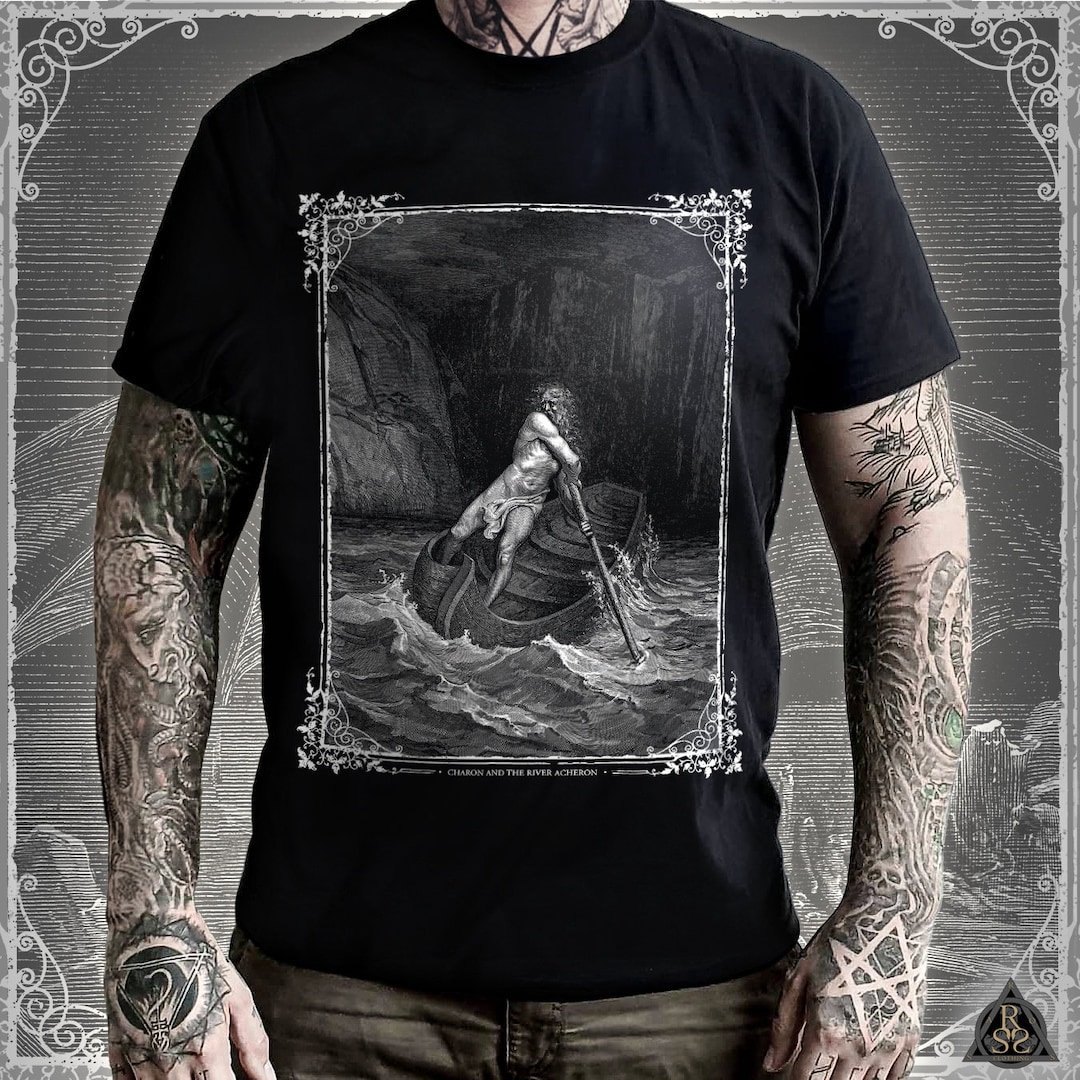 Gustave Doré T-shirt - Charon and the River Acheron | Dante's Inferno ...
