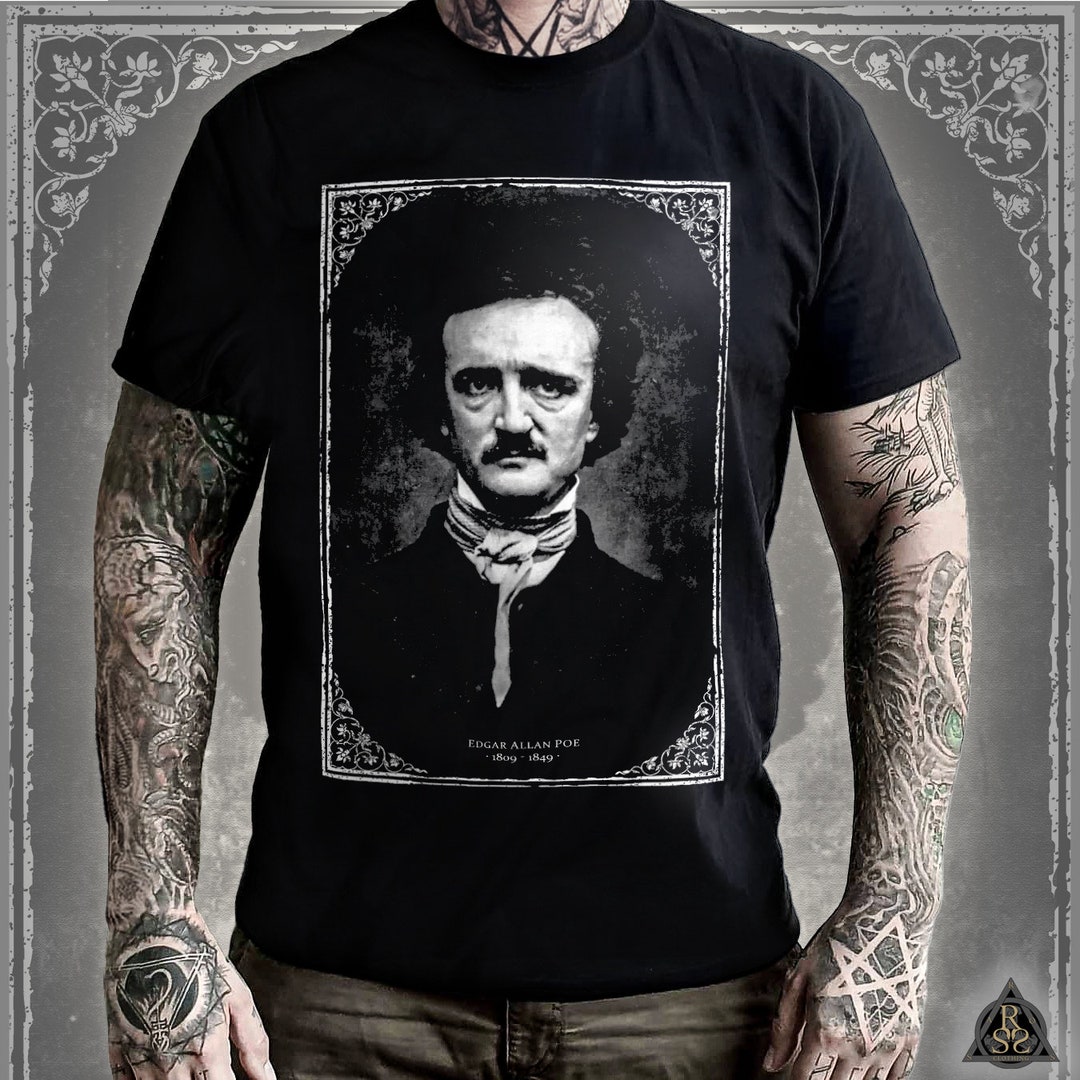 Edgar Allan Poe Portrait T-shirt | Romanticism Poetics / the Raven ...