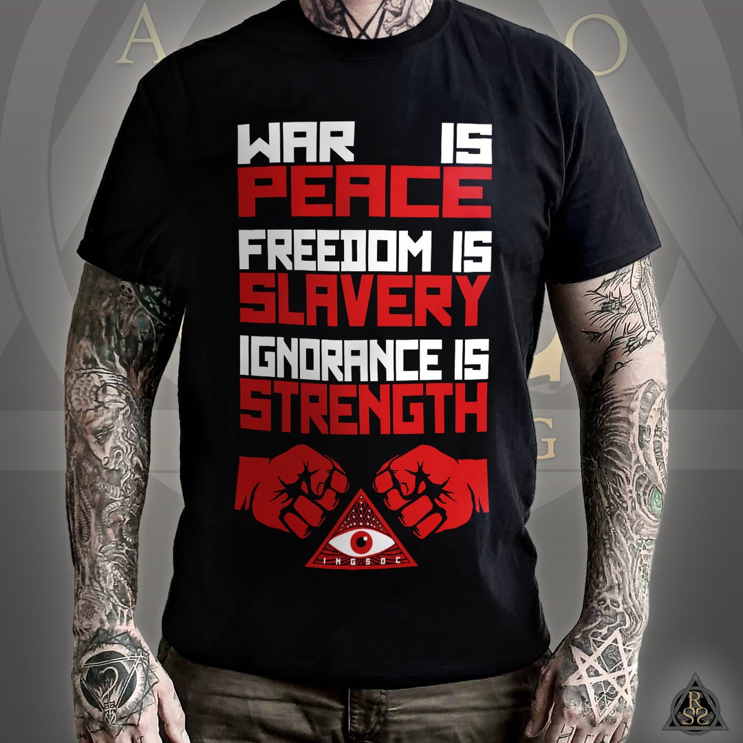 1984 INGSOC T-shirt George Orwell / Dystopian / Brave New World / War ...