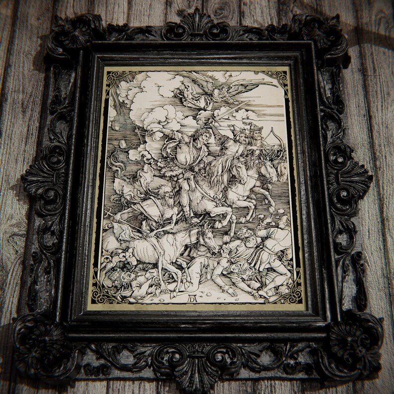 Albrecht Dürer Fineart Print - the Four Horsemen of the Apocalypse ...