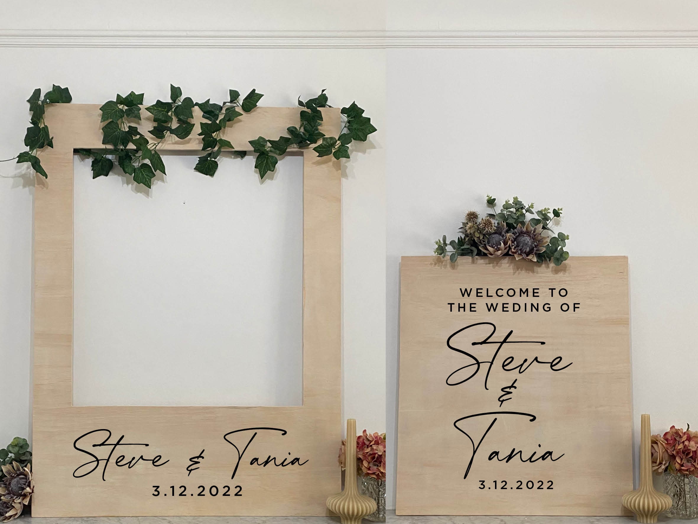 Photo Booth Frame & Welcome Sign Wedding Signs Wood Sign - Etsy