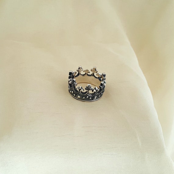 Sterling Renaissance King Crown Ring,Game of Throne K… - Gem