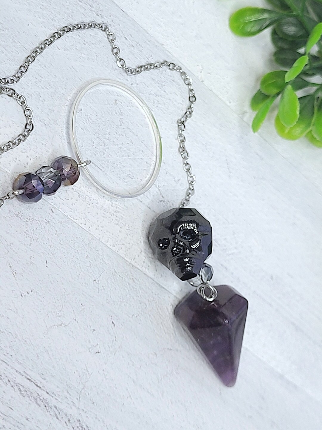 Amethyst Crystal Pendulum / Crystal Pendulum / Divination Scrying and ...