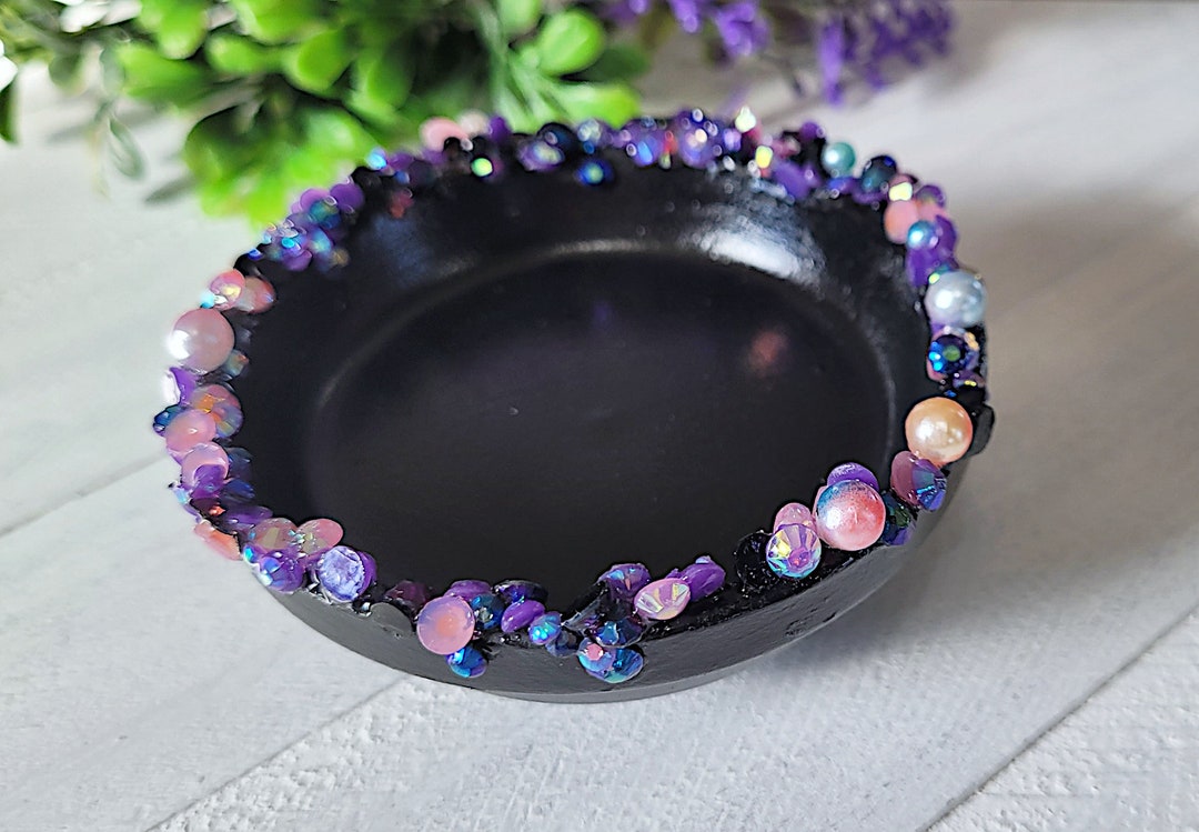 Handcrafted Purple Cauldron Ring Dish - Gothic Witchy Jewelry Holder ...