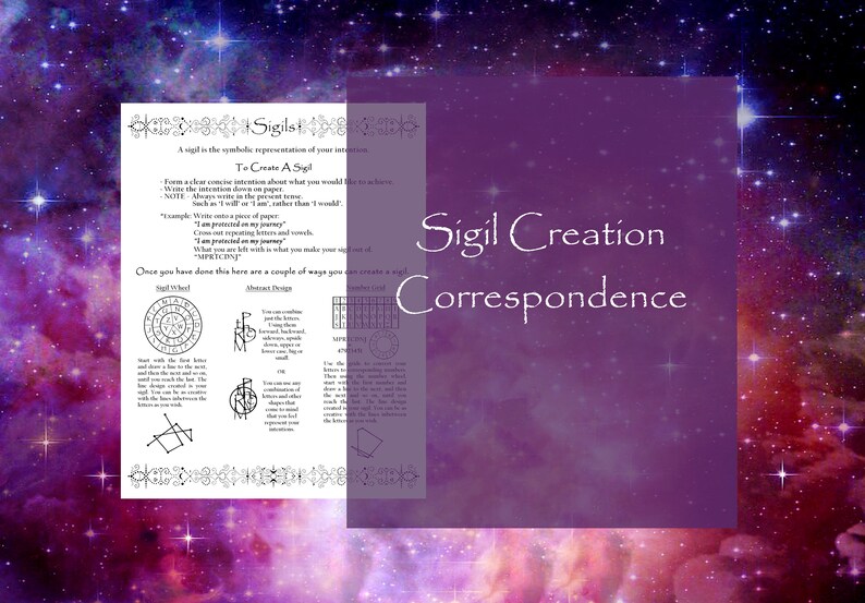 Sigil Book of Shadows Printable: Witchcraft Grimoire Pages (digital ...