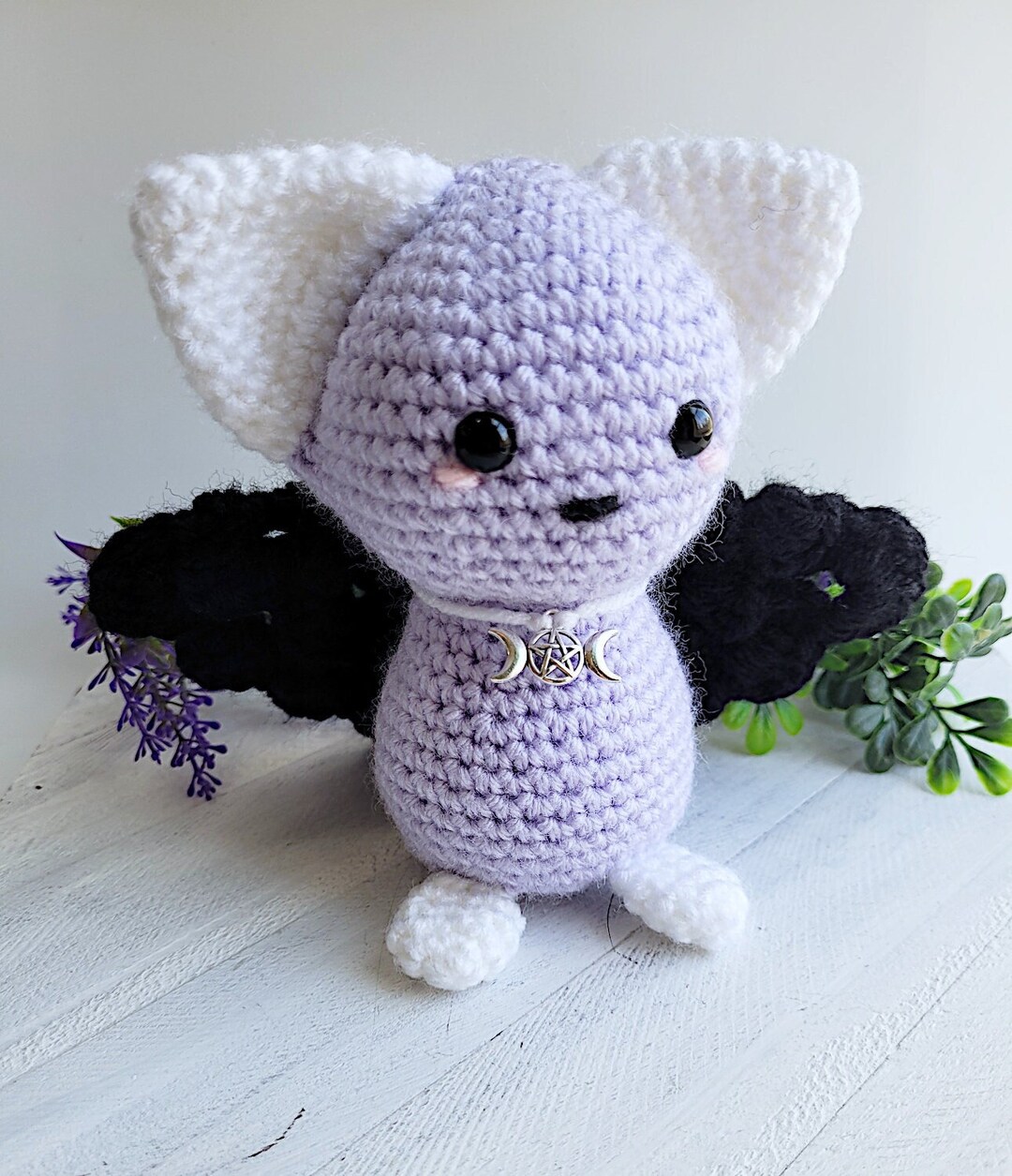 Pastel Goth Bat Crochet Stuffed Animal / Pastel Goth Bat / - Etsy