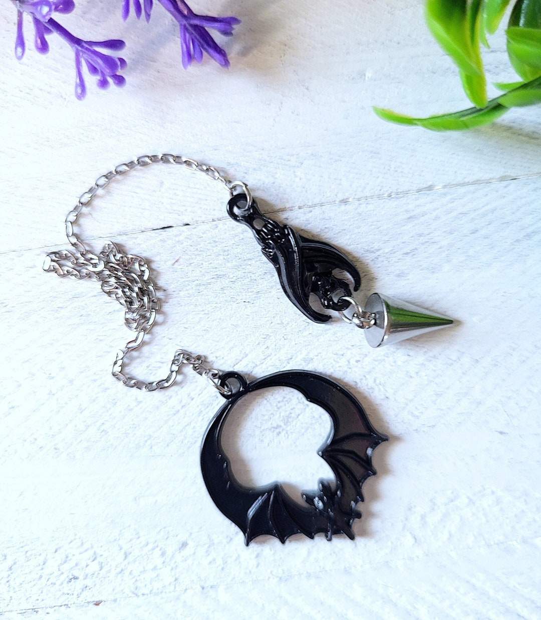 Black Bat Pendulum / Black Pendulum / Metal Pendulum / Dowsing Pendulum ...