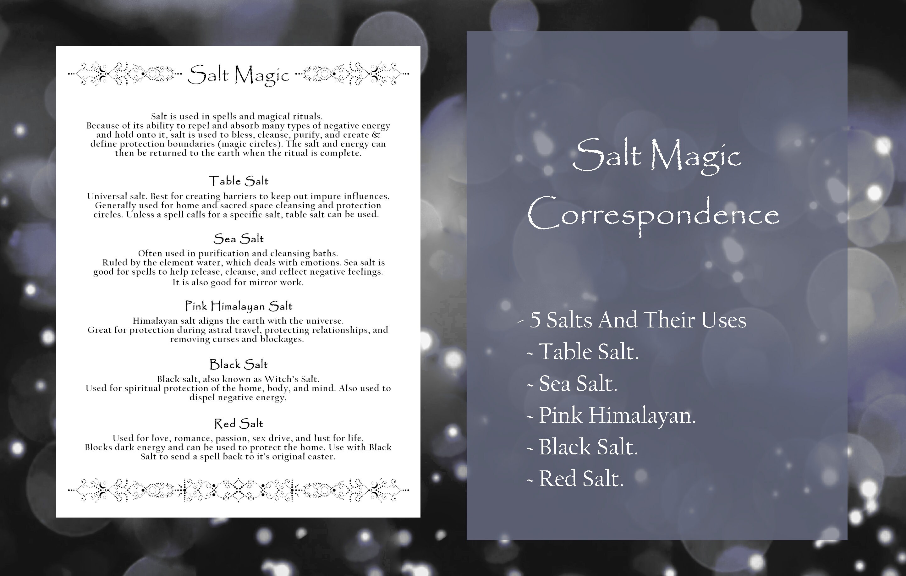 Sigils Salt Magic Charms Amulets & Talismans Book of Shadows | Etsy