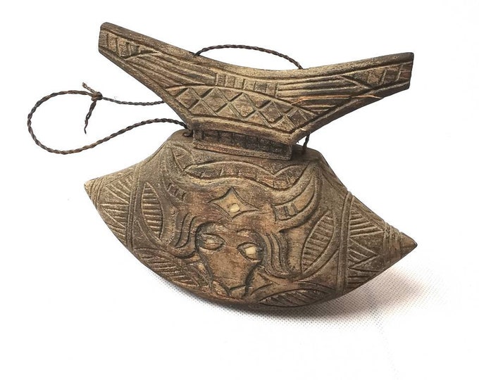 Vintage Indonesian Toraja Sulawesi Wooden Sirih Bag, Toraja Wood Bag ...