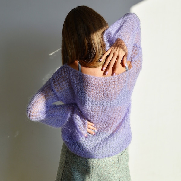 Light Purple Sweater - Etsy