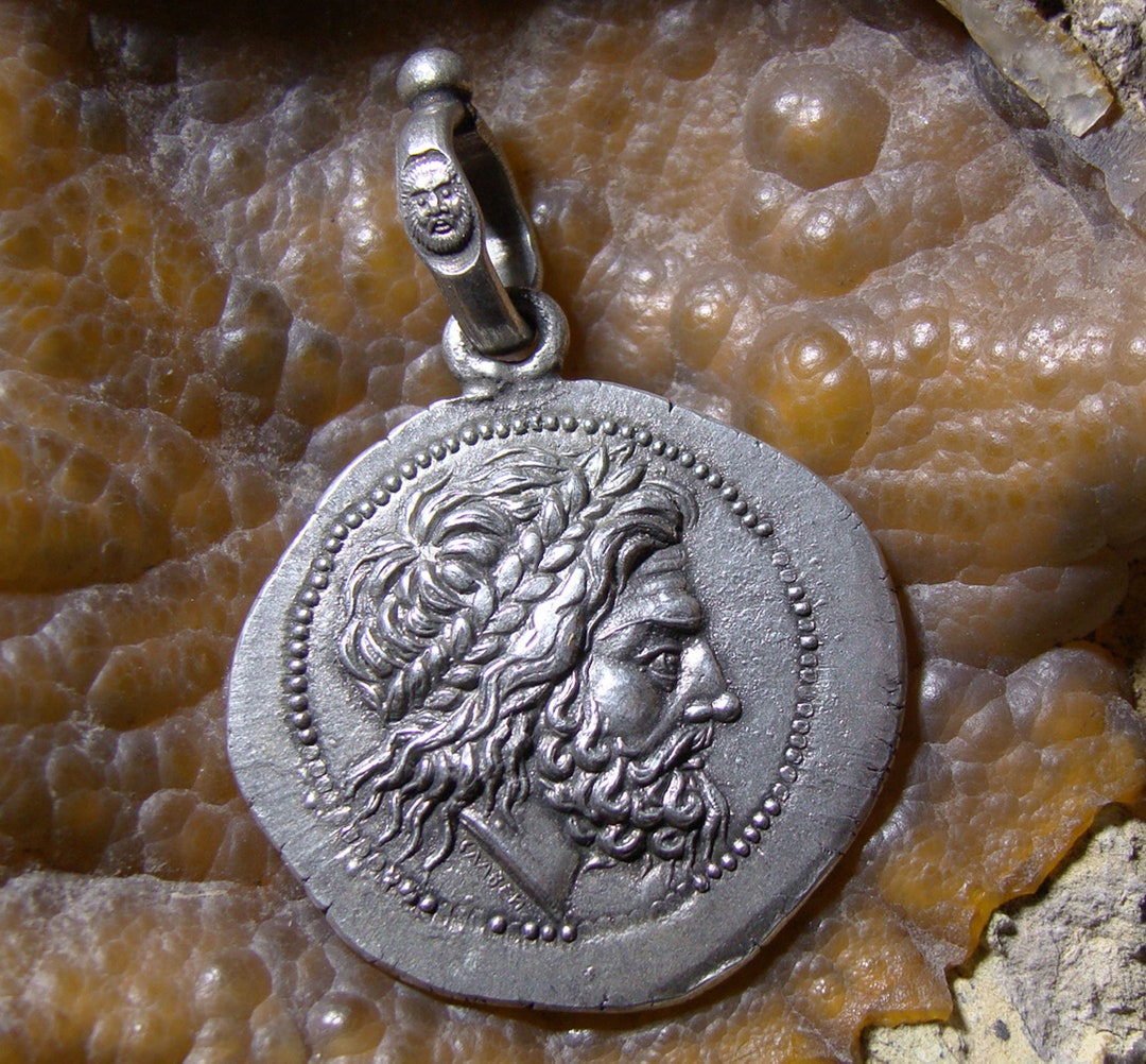 Silver Medallion With an Ancient Coin Replica (polyrhenion) - Etsy