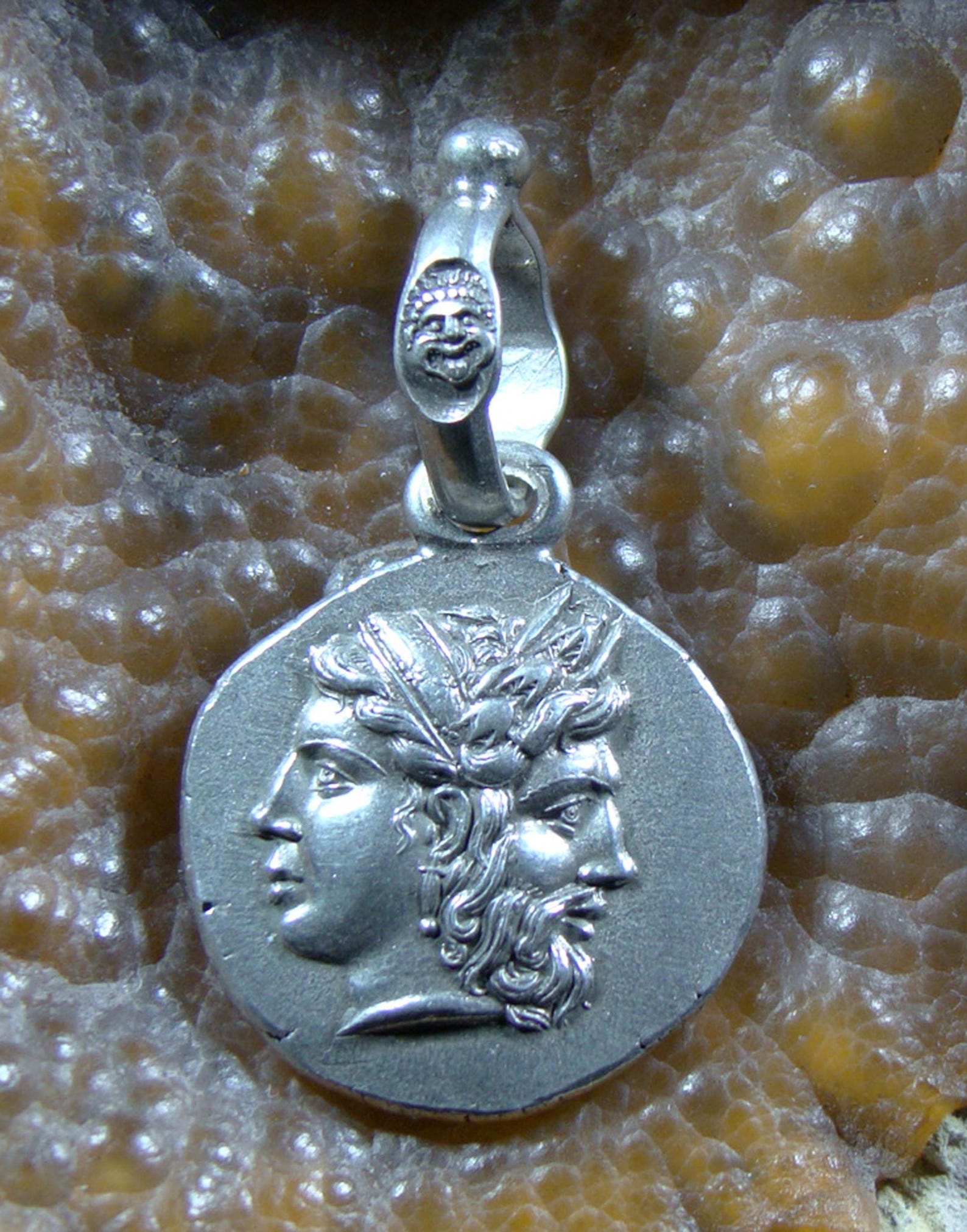 Silver Medallion With an Ancient Coin Replica (tenedos). - Etsy