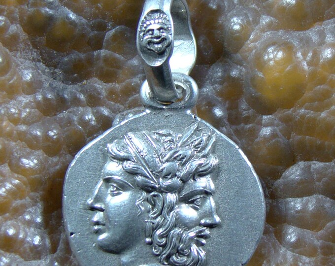 Silver Medallion With an Ancient Coin Replica (tenedos). - Etsy