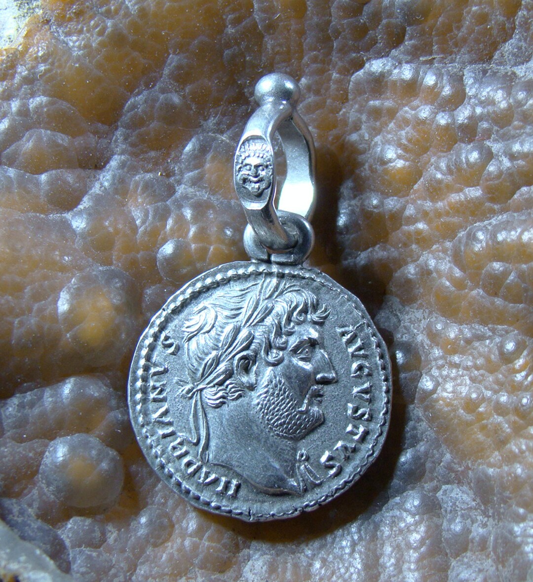 Silver Medallion With an Ancient Coin Replica (hadrian) - Etsy