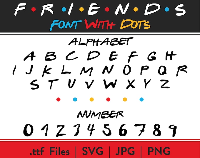 Friends Font | Retro Dots Script Font | Friends Font for Cricut ...