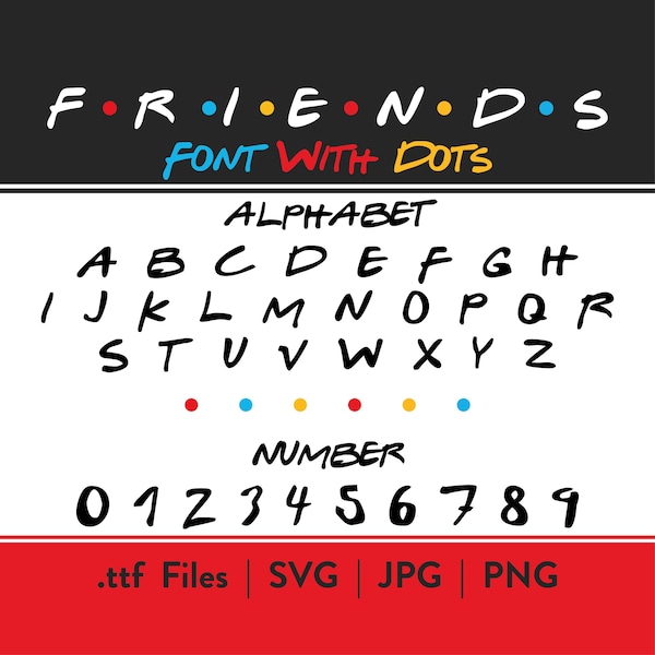 Friends Font - Etsy