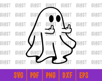 Ghost Middle Finger Svg Png, Halloween Svg Png, Svg File for Cricut ...