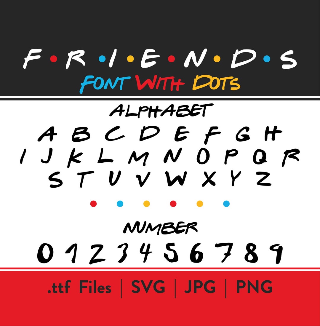 Friends Font | Retro Dots Script Font | Friends Font for Cricut ...