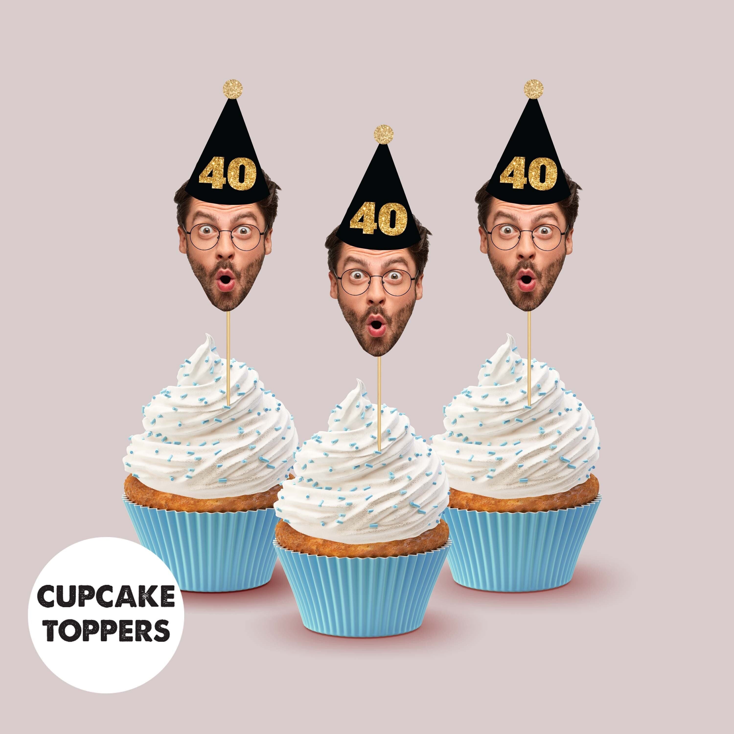 Custom Photo Cupcake Toppers Printable Birthday Cupcake - Etsy Australia