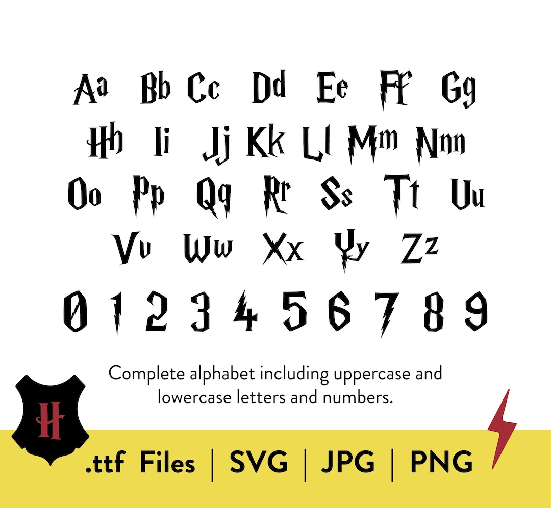 Wizard Font SVG PNG, Potter Font Svg, Halloween Font, Wizardlogo Svg ...