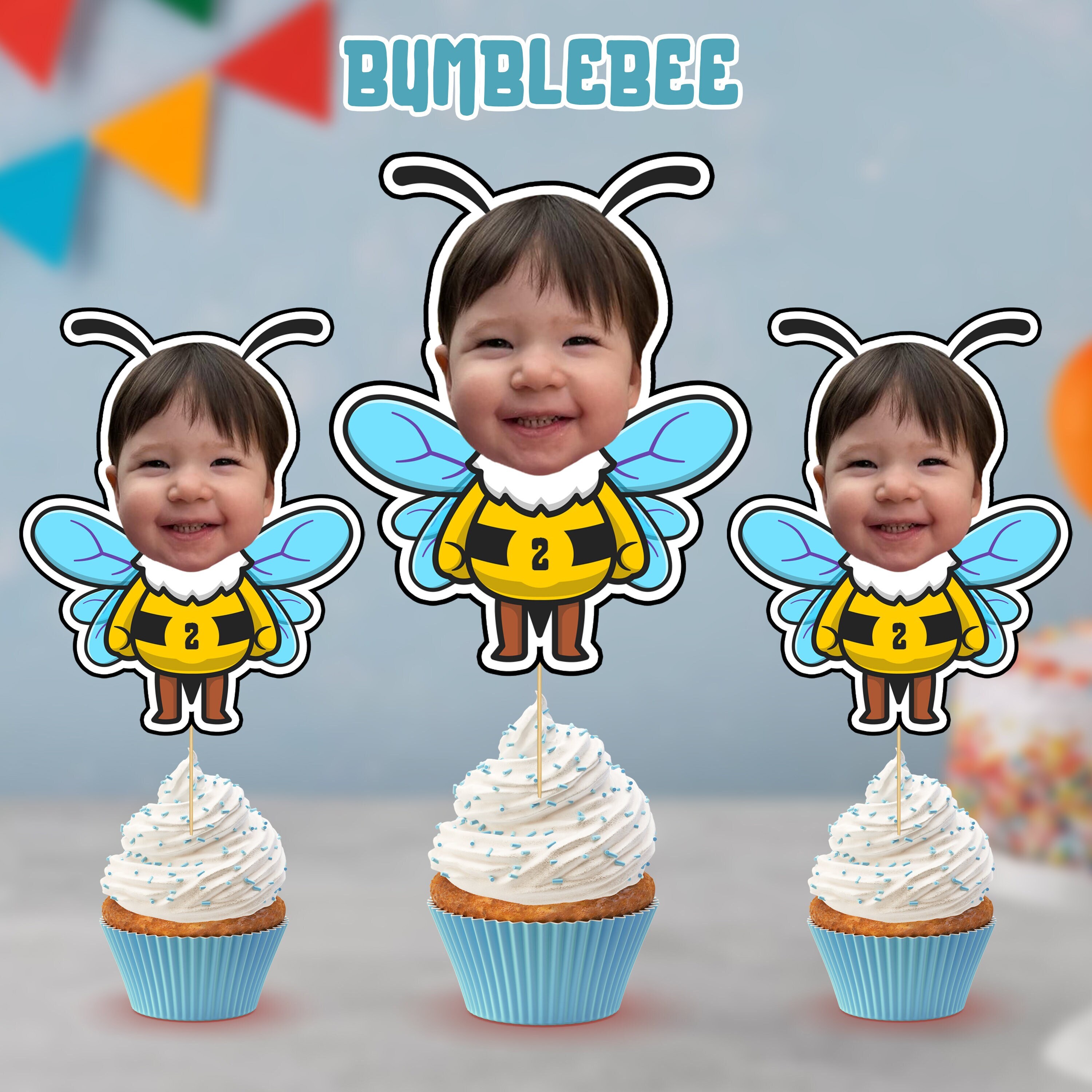 BUMBLEBEE Cupcake Topper DIGITAL FILE Printable Cupcaketopper ...