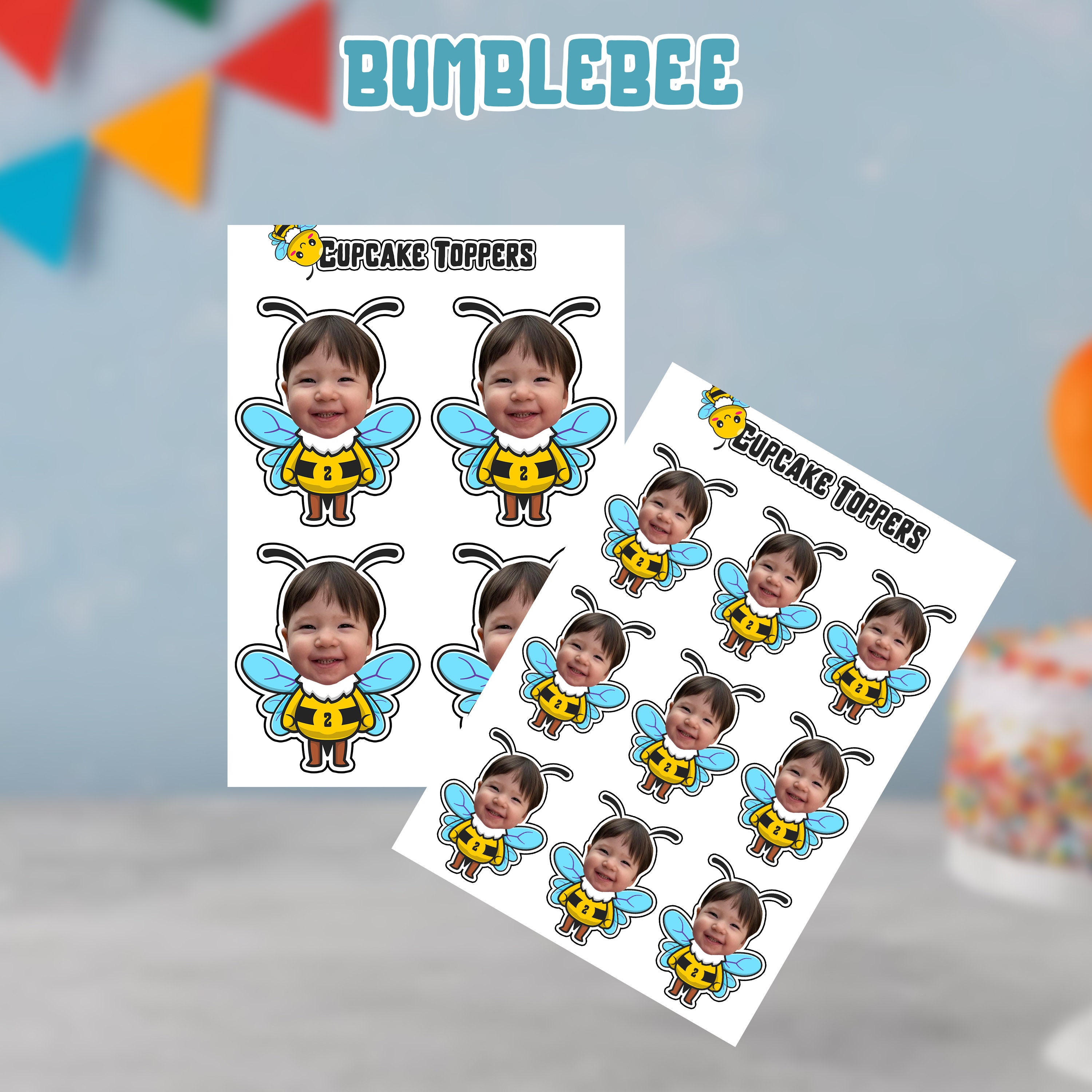 BUMBLEBEE Cupcake Topper DIGITAL FILE Printable Cupcaketopper ...