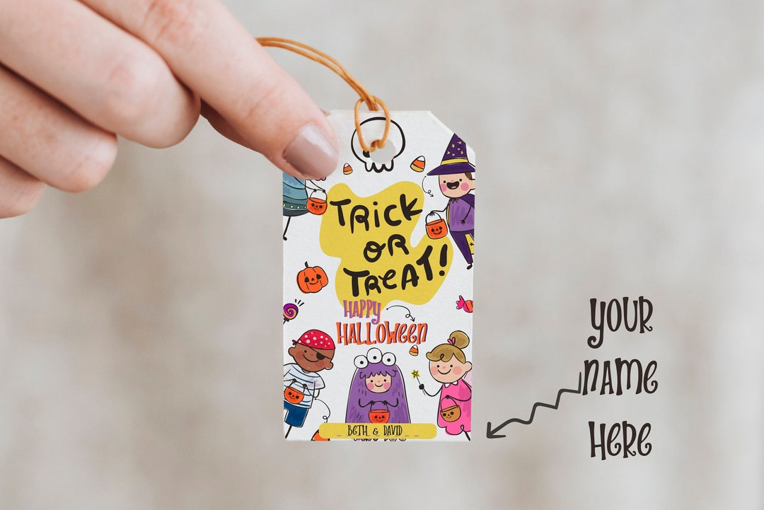 Printable Labels for Teacher | Trick or Treat Halloween | Gift Tag ...