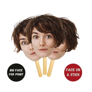 BIG Photo Face Stick | Face on a Stick Prop | Bachelorette Prop Sticks ...