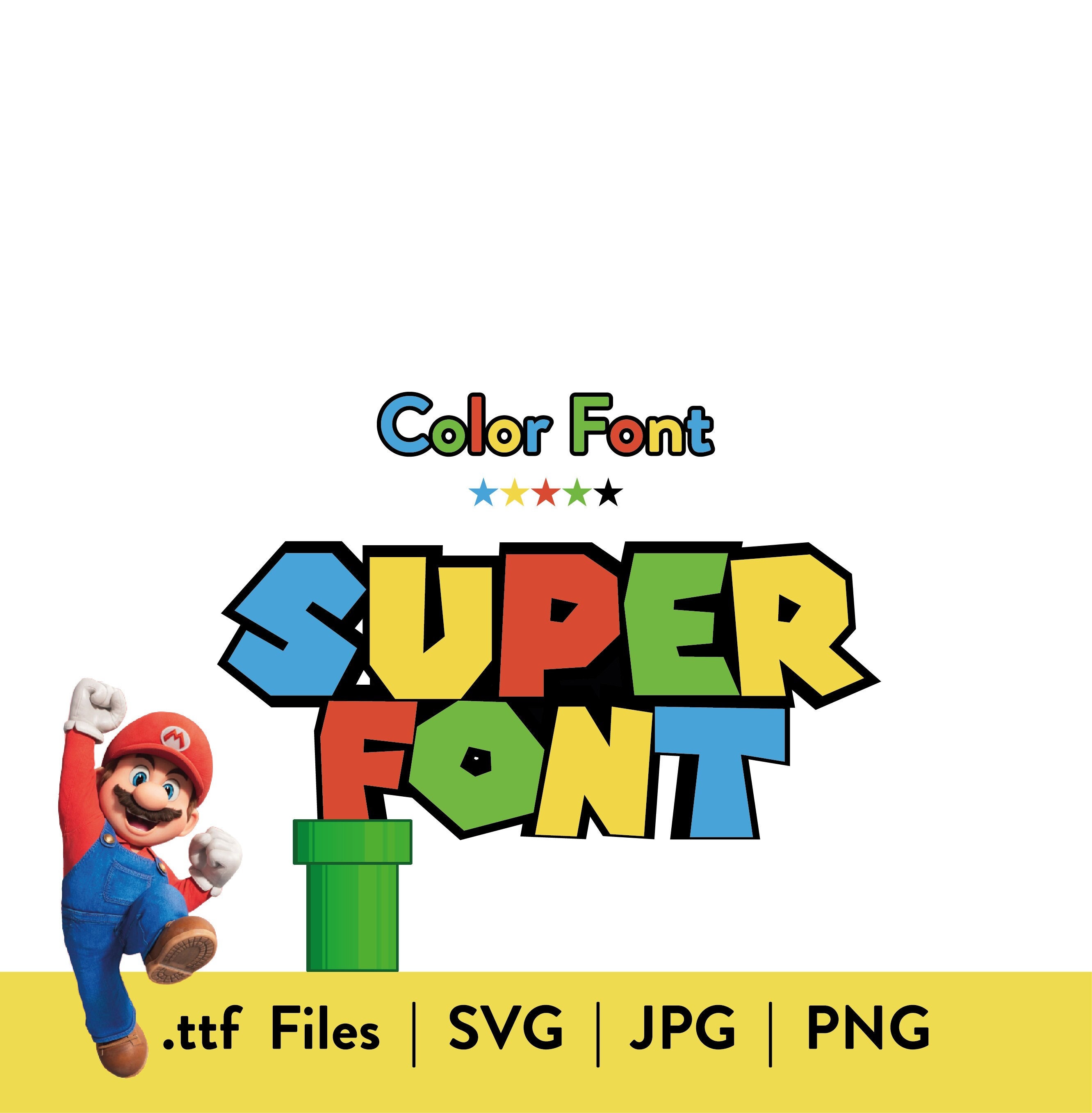 Mario Font SVG Mario Font Png Mario Letters Mario Numbers - Etsy Singapore