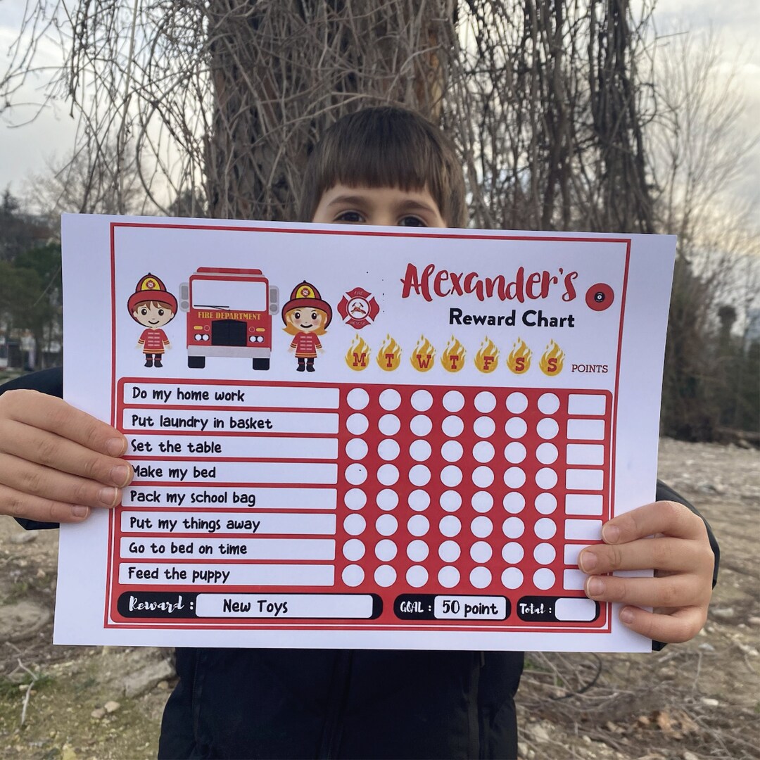 Behavior Chart | Digital Reward Chart | Printable Reward Chart ...