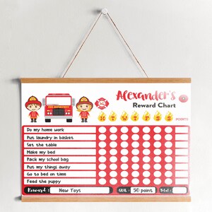 Behavior Chart | Digital Reward Chart | Printable Reward Chart ...